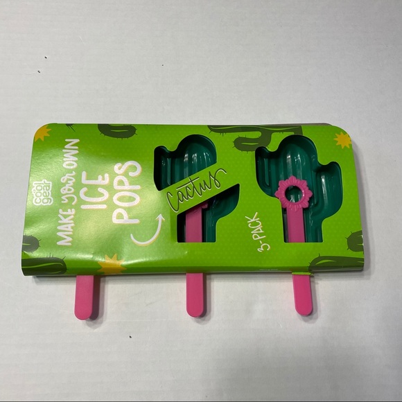 Kitchen | Nwt Cactus Shape Popsicle Ice Pop Tray Maker Freez | Poshmark